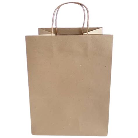 Brown Loop Handle Kraft Paper Carry Bag For Packaging Capacity 7kg