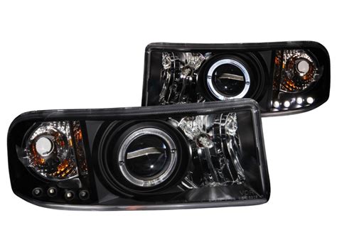 Anzo 1994 2001 Dodge Ram Projector Headlights W Halo Black Projector