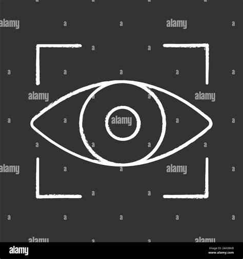 Retina Scan Chalk Icon Iris Recognition Eye Scanning Biometric