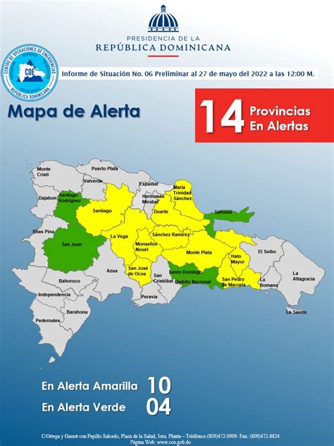 Coe Mantiene 14 Provincias En Alerta Por Posibles Inundaciones