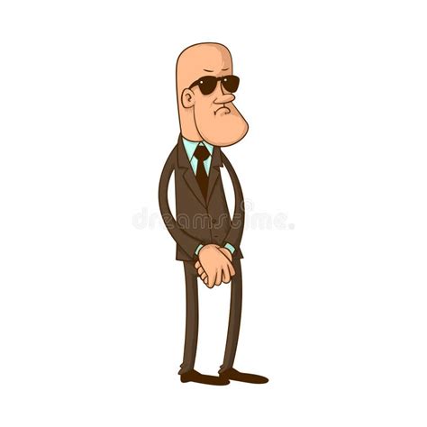 Security Guard In Black Glasses Stock Vector Illustration Of Safety