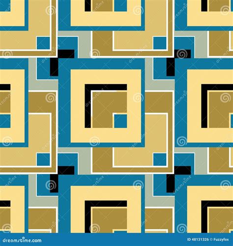 Abstract Modern Squares Seamless Pattern Texture Retro Background Stock Illustration