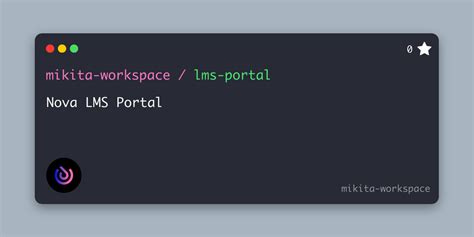 Github Mikita Workspacelms Portal Nova Lms Educational Portal