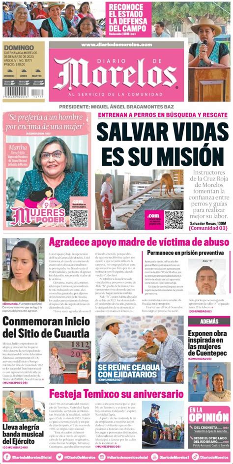 Periódico Diario De Morelos México Periódicos De México Edición De
