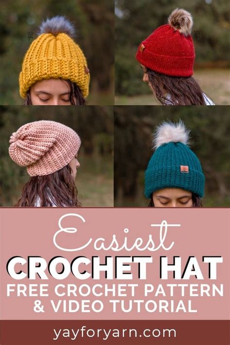 The Easiest Crochet Hat Ever Made From A Rectangle Free Crochet