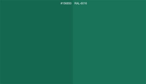 Hex 156850 To Ral Code Ral 6016 Conversion Chart Ral Classic