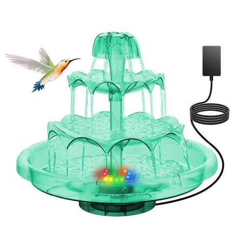 12v 3 Tier Water Fountaindiy Electric Bird Bath Fountains With 328ft