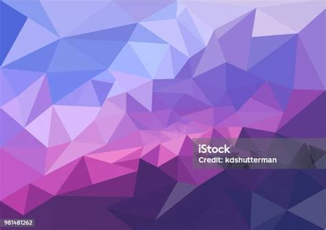 Segitiga Poligon Multiwarna Abstrak Untuk Latar Belakang Ilustrasi Stok