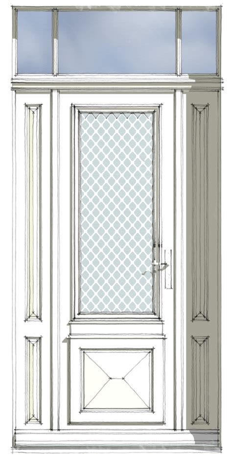 Plan Elévation géométrale de porte d entrée avec le logiciel Sketchup