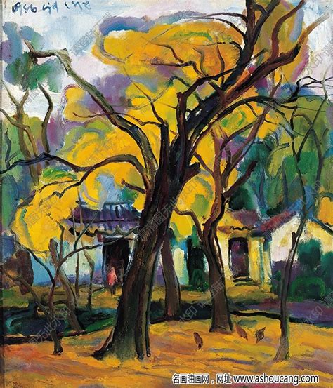 陈钧德作品 树 高清大图下载 名画油画网
