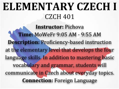 Elementary Czech Cseees
