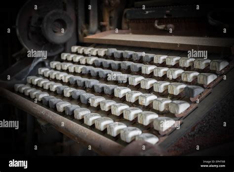 Details Of An Old Keyboard On Industrial Machine Of The Late Nineteenth Century Stock Photo Alamy