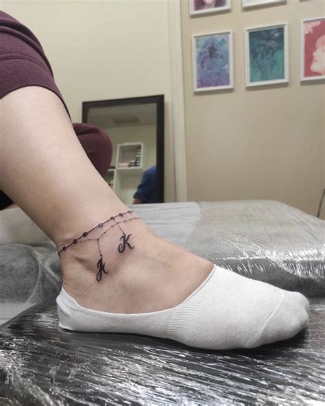 Discover More Than 56 Ankle Bracelet Tattoo With Cross Super Hot