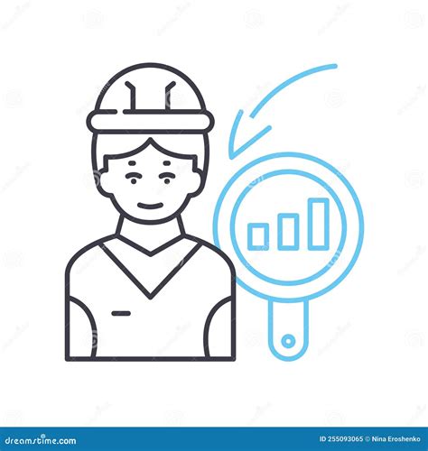 Failure Analysis Line Icon Outline Symbol Vector Illustration