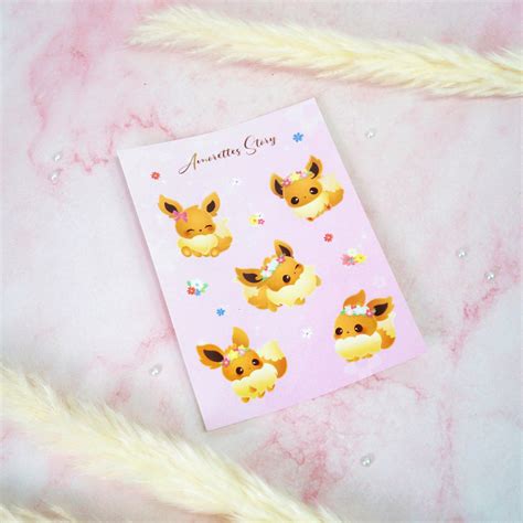 Eevee Sticker Sheet Amorettes Story