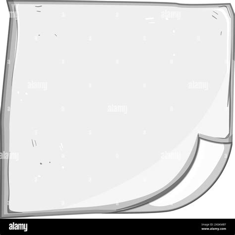 Template Paper Curl Cartoon Vector Illustration Stock Vector Image