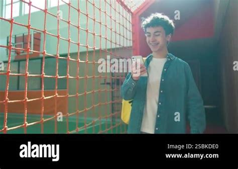 Smiling Caucasian Man Male Happy Teenager Guy Teen Student Teenage