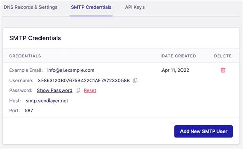 Managing Smtp Credentials