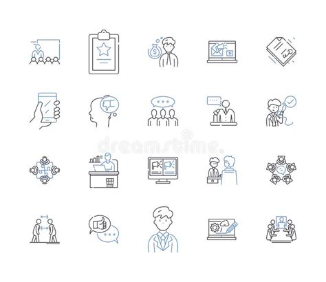 Talent Management Outline Icons Collection Talent Management