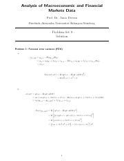 Problem Set 09 Sol Pdf Analysis Of Macroeconomic And Financial Markets Data Prof Dr Jonas