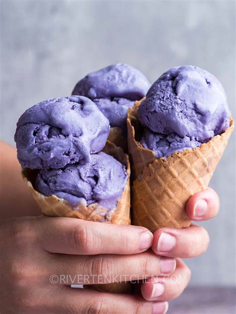 2 Ingredient Ube Ice Cream Riverten Kitchen