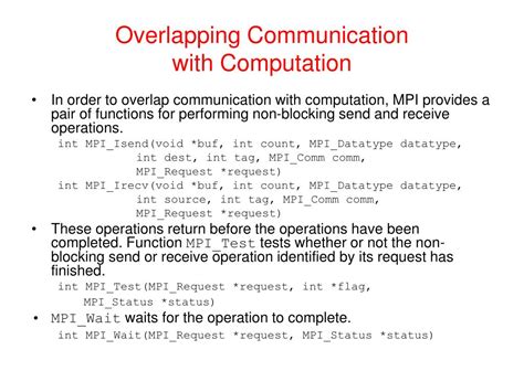 Ppt Programming Using The Message Passing Paradigm Ananth Grama