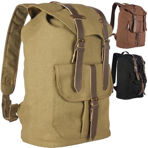 Madridian 17 Inch Retro Canvas Backpack Harrys Army Surplus