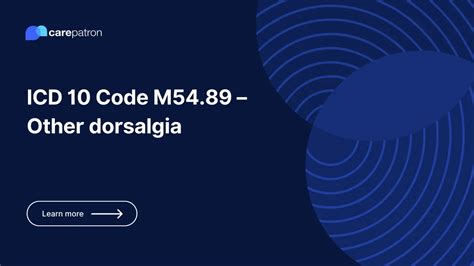 M54 89 Other Dorsalgia