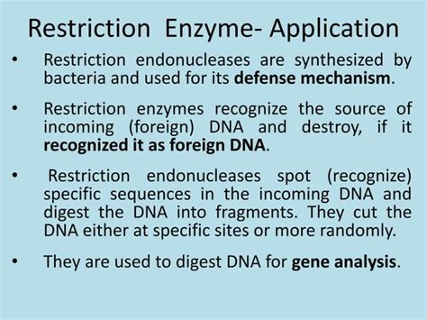 Restriction Endonuclease Cutting Of Dna Pptx Chemistry Science