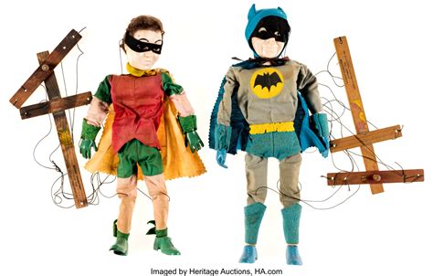 Batman And Robin Airplane Control Marionettes Group Of 2 Hazelle