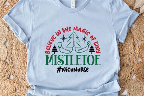 Believe In The Magic Of Tiny Mistletoe Graphic By Dollarsmart · Creative Fabrica