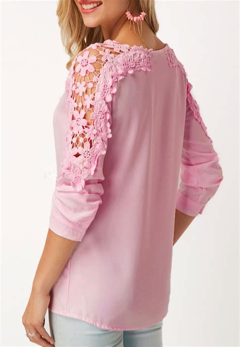 Sexy Lace Long Sleeve Design T Shirt Shodg