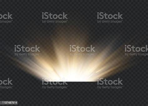 빛 플레어 빛과 마법의 반짝임 특수 효과 글로우 투명 벡터 조명 효과 설정 폭발 반짝이 불꽃 태양 섬광 기술에 대한 스톡 벡터