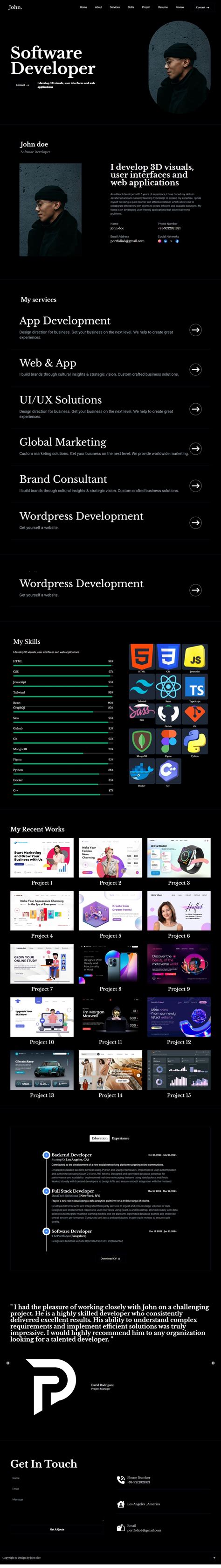 Md Mahfuzar Rahman Tarek On Linkedin Portfoliowebsite Webdevelopment Reactjs Css Html