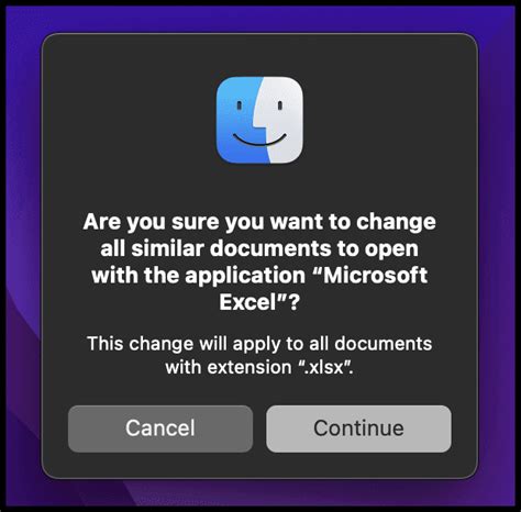 how to make excel default on mac