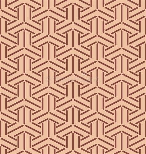 Japanese Overlap Curl Triangle Stencil Vector Seamless Pattern Stock