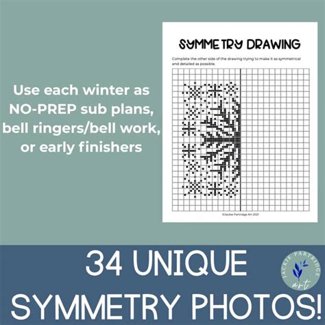 Winter Symmetry Bellwork Warm Ups Middle School By Jackie Partridge Art
