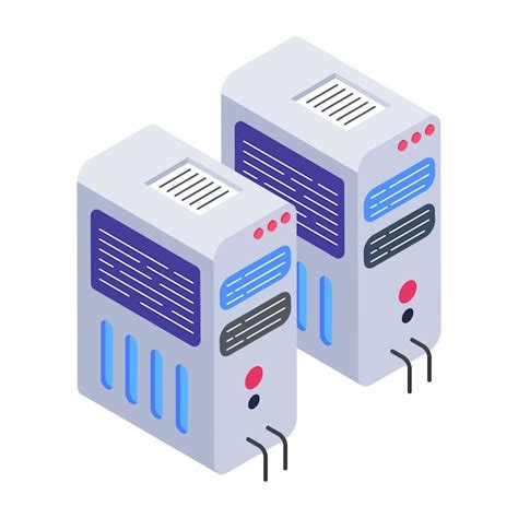 Premium Vector Data Center Isometric Icons