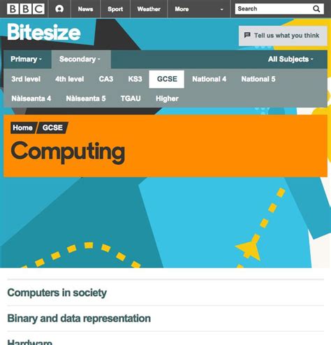 Bbc Gcse Computer Science Gcse Computer Science Learning Science Computer Science