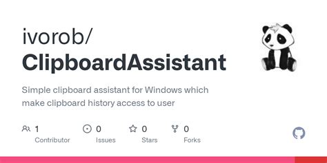 Github Ivorob Clipboardassistant Simple Clipboard Assistant For