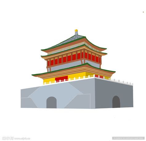 西安钟鼓楼设计图建筑设计环境设计设计图库昵图网