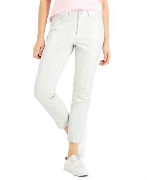 Msrp 70 Charter Club Women Foil Printed Skinny Leg Ankle Jeans Size 18