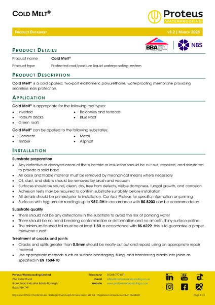 Product Data Sheet Cold Melt® Nbs Source