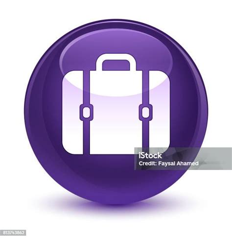 가방 아이콘 유리 자주색 둥근 단추 0명에 대한 스톡 벡터 아트 및 기타 이미지 0명 가방 미국 Istock