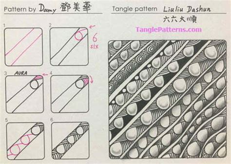 How To Draw LIULIU DASHUN TanglePatterns Com