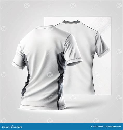 Realistic T Shirt Mockup Stock Illustration Illustration Of Plain