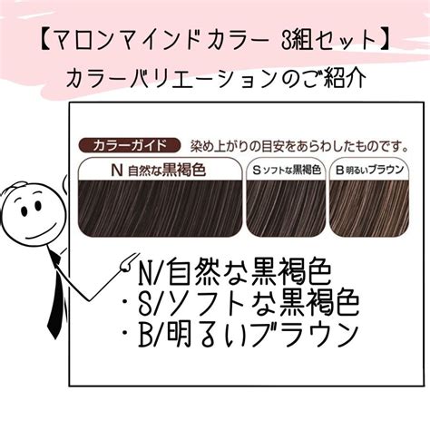 かぶれない 白髪染め カラー剤 マロンマインドカラー N 自然な黒褐色 業務用 3組セット ヘアカラー ジアミン系染料にかぶれでお困りの方にお