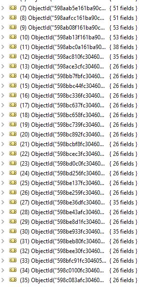 Find Document That Had Specific Number Fields Mongodb Stack Overflow