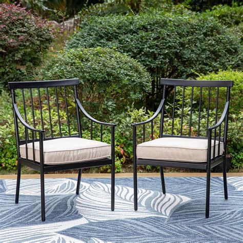 Sophia And William Patio Dining Set Chairs Black