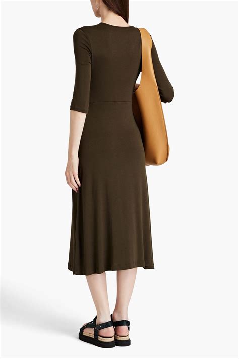 VINCE Stretch Jersey Midi Dress THE OUTNET